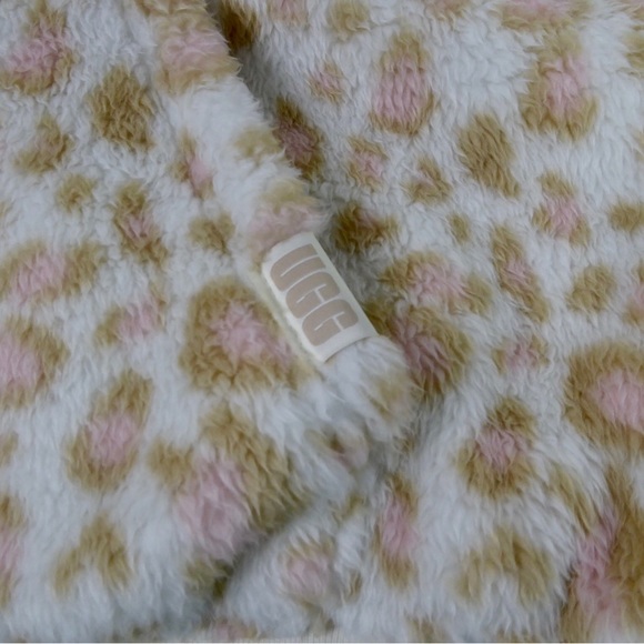 UGG | Tops | Ugg Loyra Sherpa Fleece Leopard Print Pullover Hoodie ...
